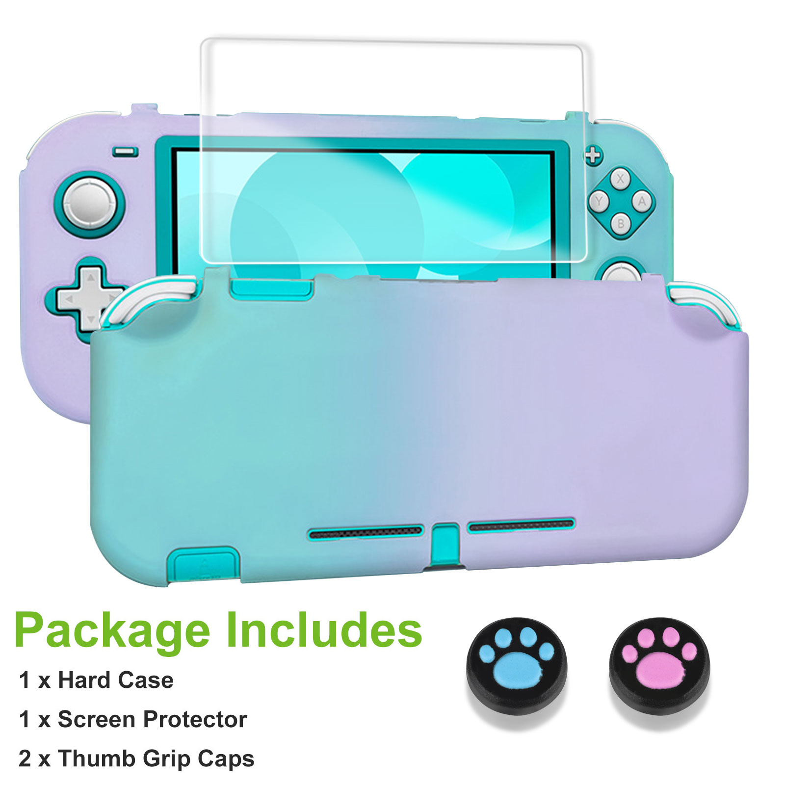 Protective Case Cover for Nintendo Switch Lite +Tempered Glass Screen ...