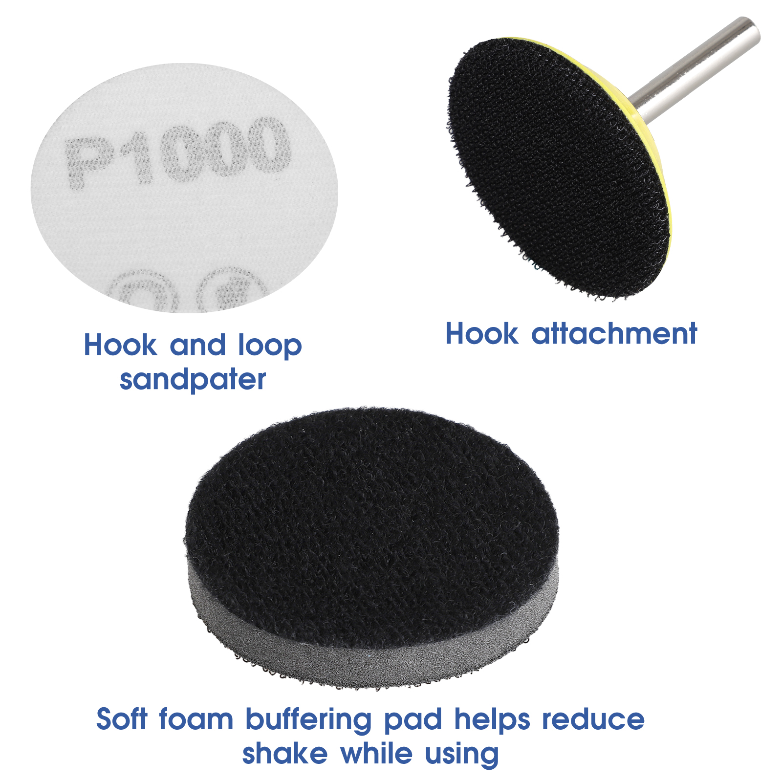 100-303Pcs 2" Sanding Disc Hook Loop Sander Paper Backer Pad + Drill ...